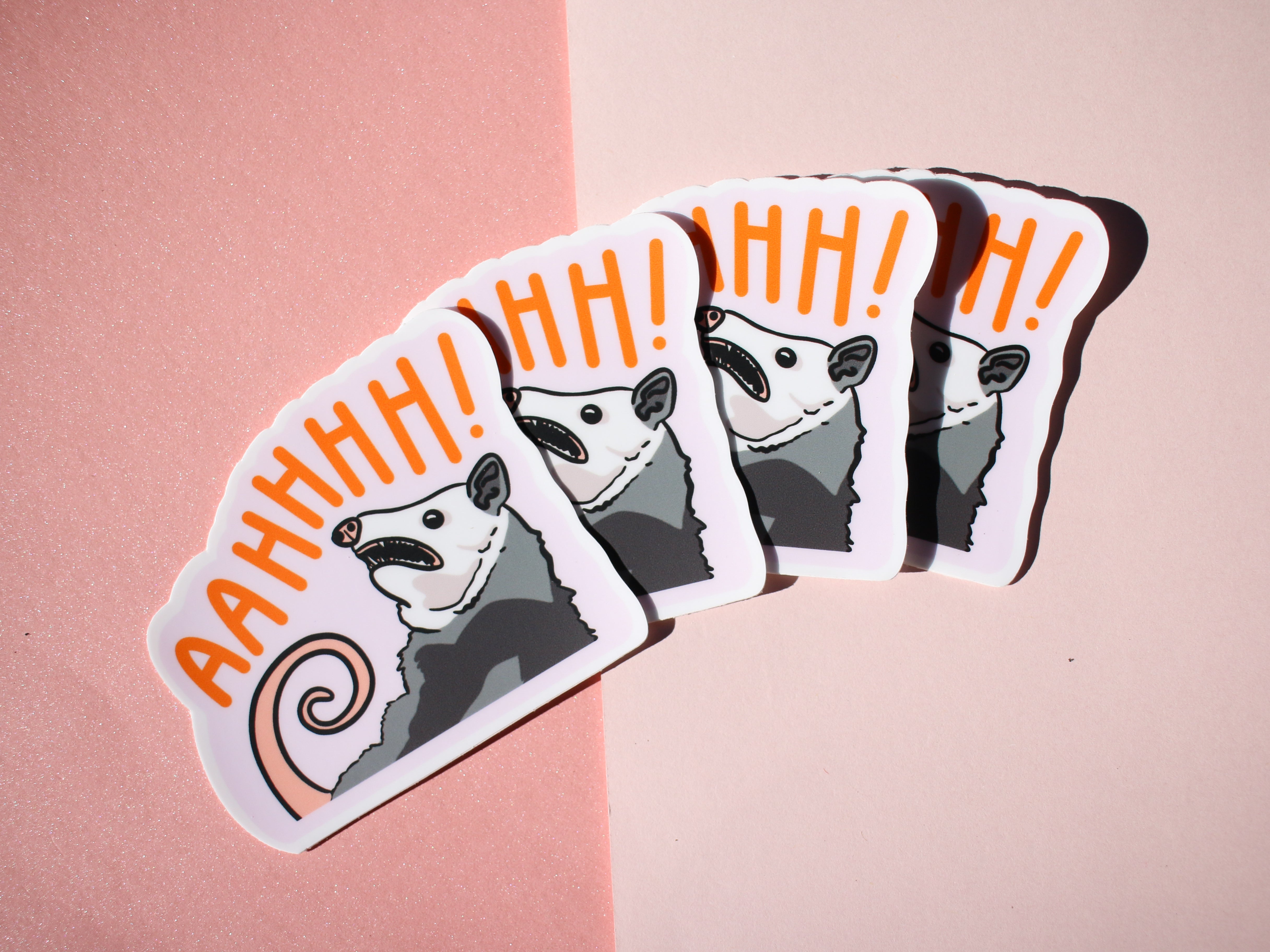 Screaming Possum Sticker – Made by April-Lynn